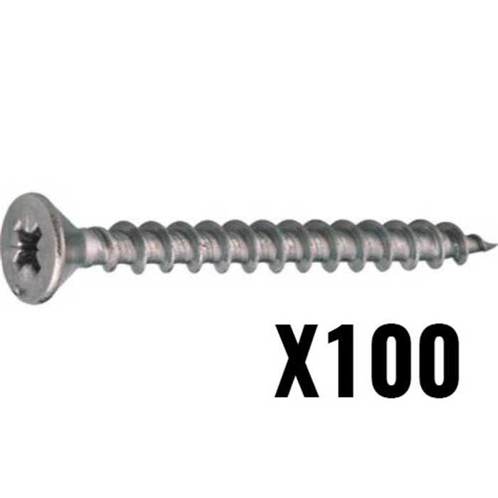 Pack of 100 stainless steel screws - 4CM x 4.5MM - Ideal for fixing Ec