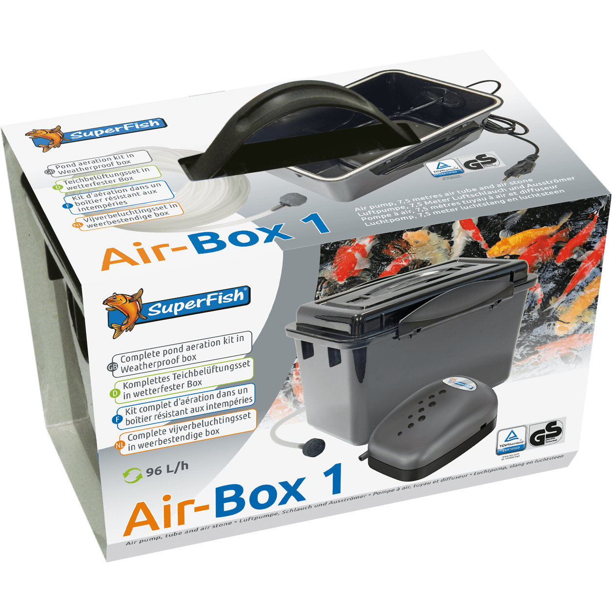 Air-Box de chez Superfish - La pompe à air en kit